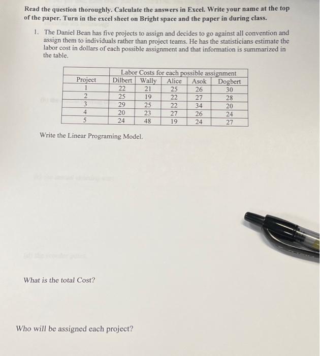 Solved Read the question thoroughly. Calculate the answers | Chegg.com