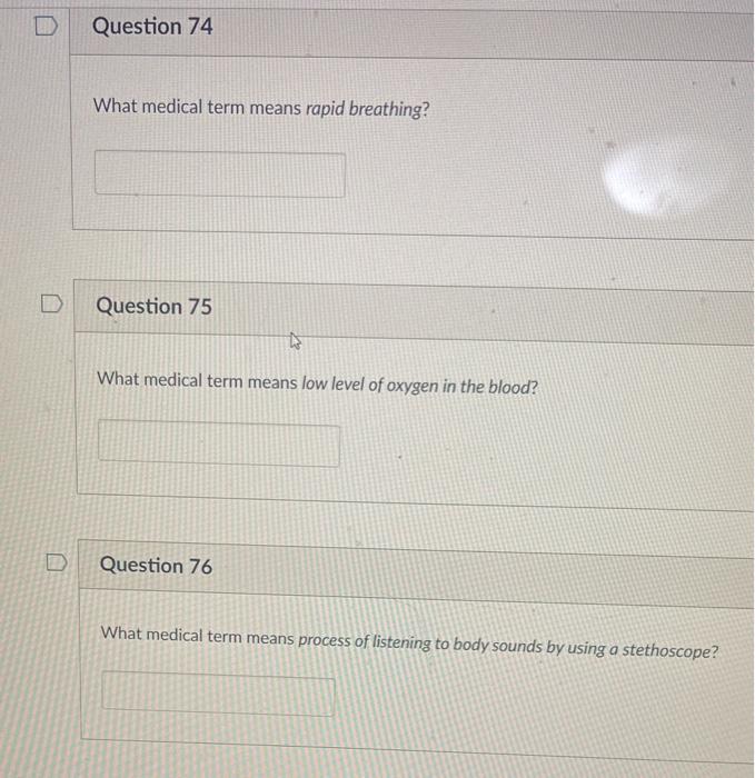 Solved Question 68 A medical term that means pertaining to | Chegg.com
