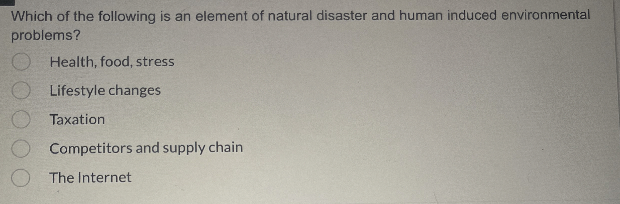 Solved Which of the following is an element of natural | Chegg.com