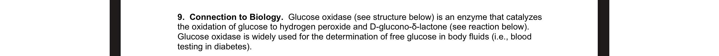 Solved Connection to Biology. Glucose oxidase (see structure | Chegg.com