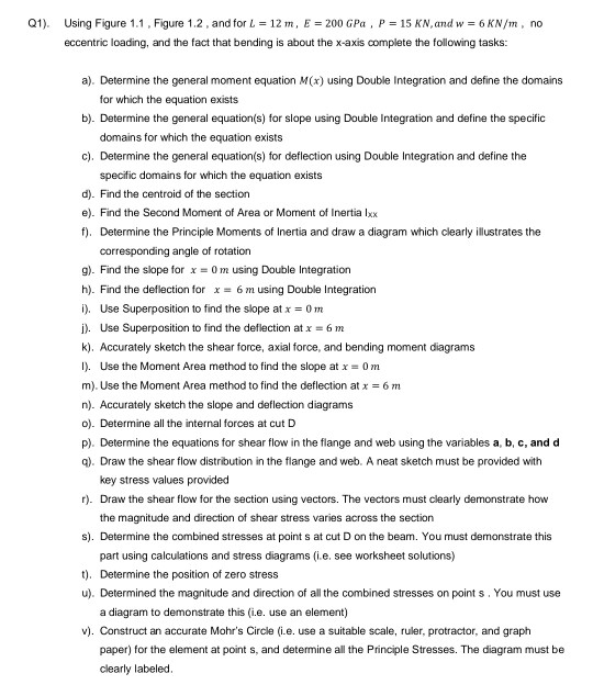 Solved Q1). Using Figure 1.1. Figure 1.2, and for L = 12 m, | Chegg.com