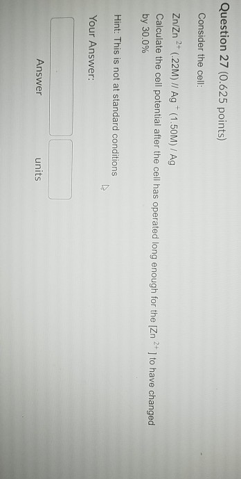 Solved Question 8 (1.25 points) Saved Balance the | Chegg.com