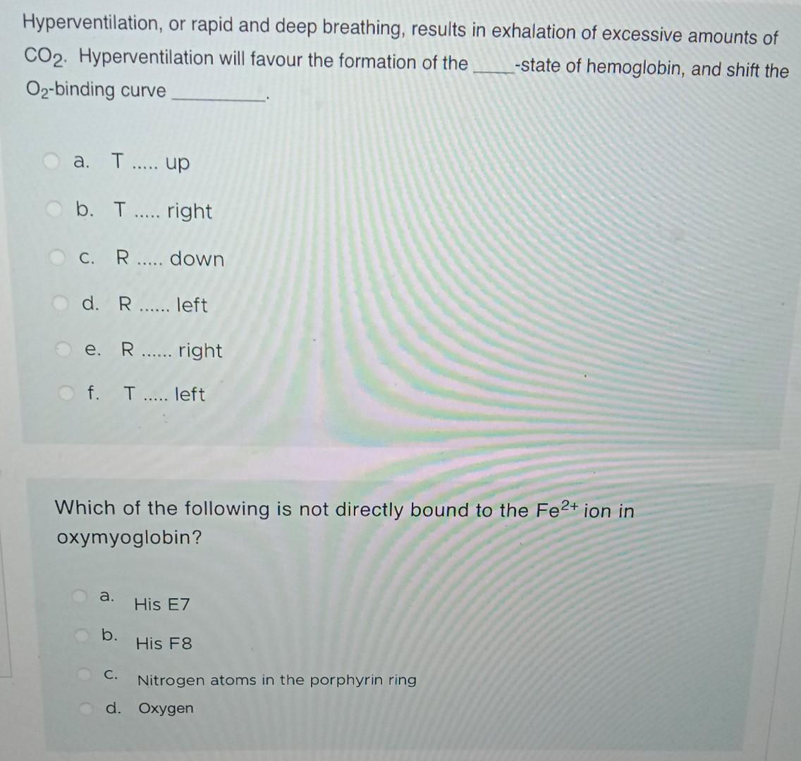 Solved Hyperventilation, or rapid and deep breathing, | Chegg.com