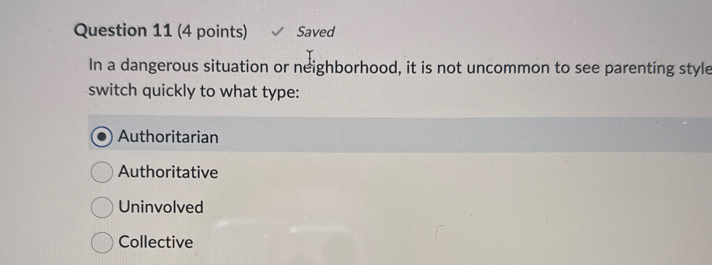 Solved Question 11 (4 ﻿points) ﻿SavedIn a dangerous | Chegg.com