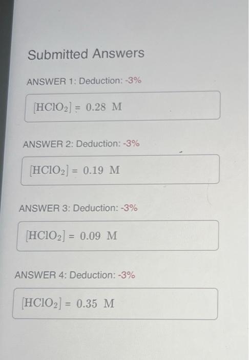 Solved To 1.0 L of a 0.38M solution of HClO2 is added 0.19 | Chegg.com