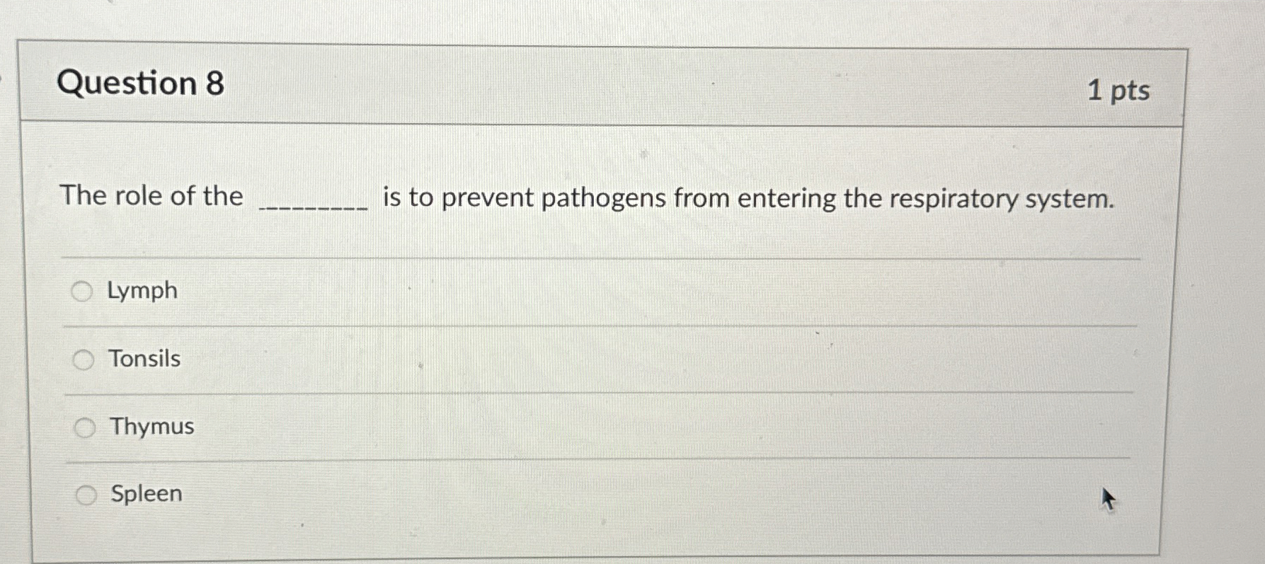 Solved Question 81 ﻿ptsThe role of the ﻿is to prevent | Chegg.com