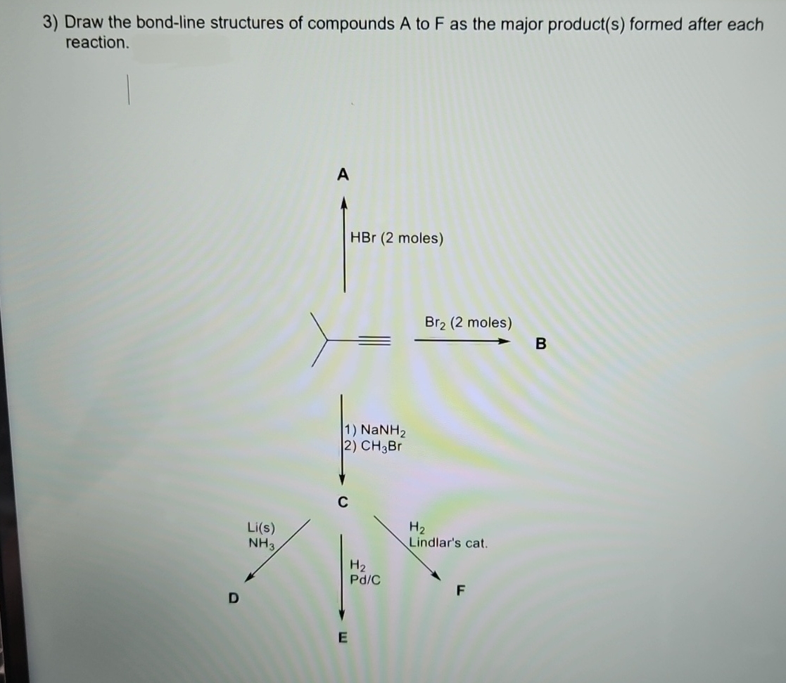 Solved Draw the bond-line structures of compounds A ﻿to F | Chegg.com