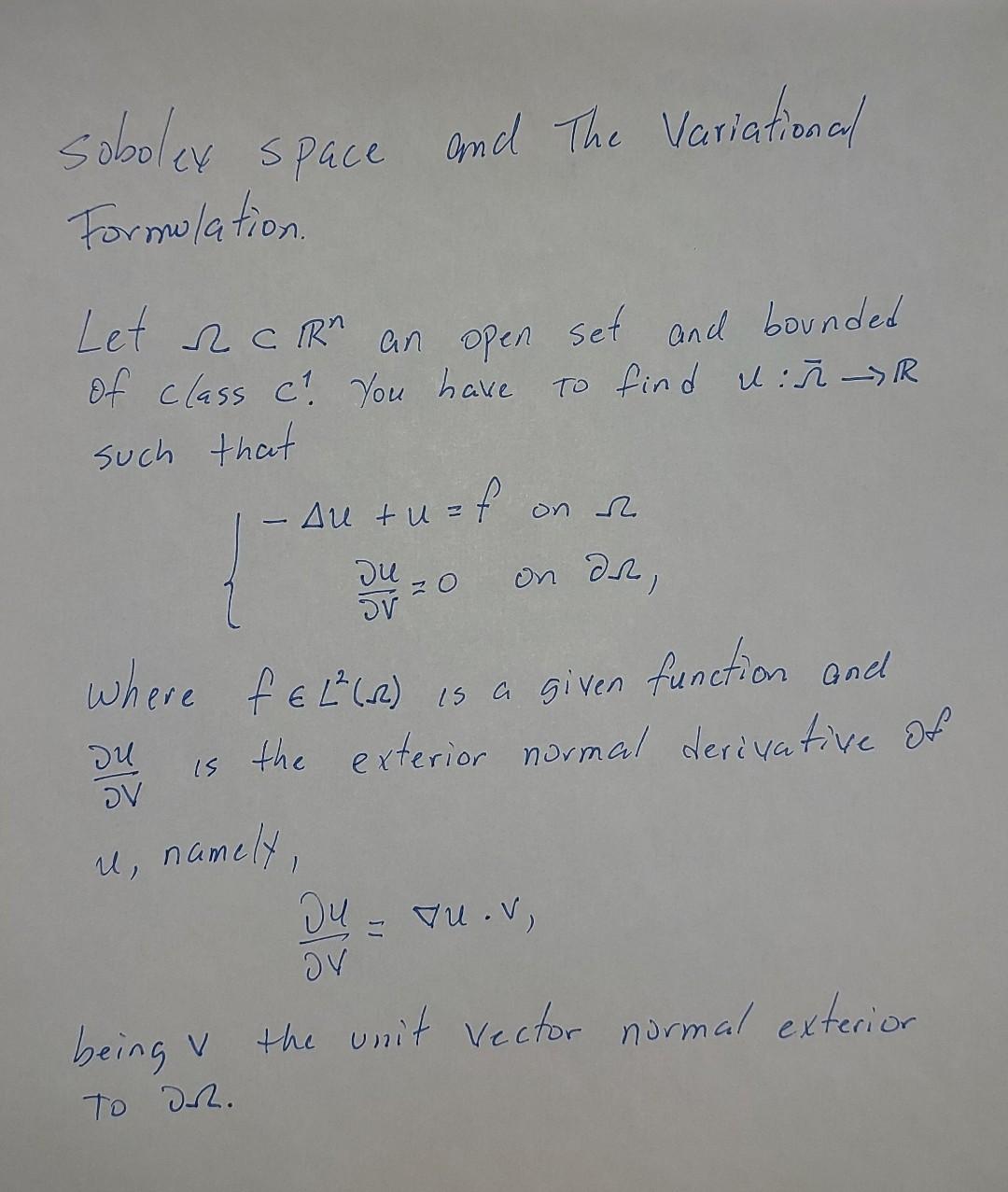 Solved Hi, can anyone solve this by using SOBOLEV SPACE AND | Chegg.com