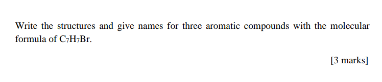 Solved Write the structures and give names for three | Chegg.com