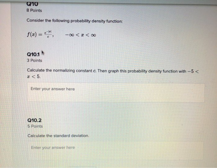 Solved Q10 8 Points Consider the following probability | Chegg.com