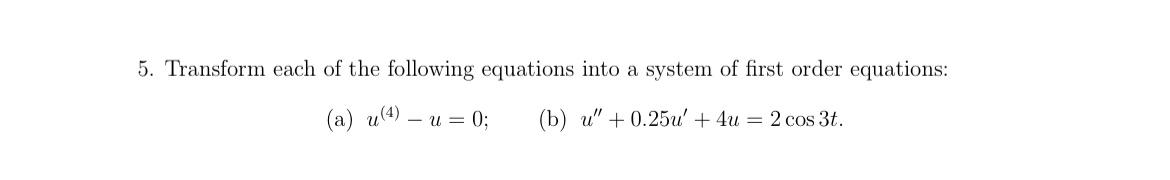 Solved Transform each of the following equations into a | Chegg.com