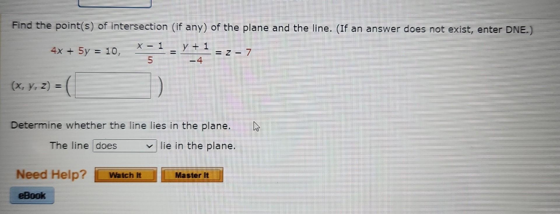Solved Find the point(s) of intersection (if any) of the | Chegg.com