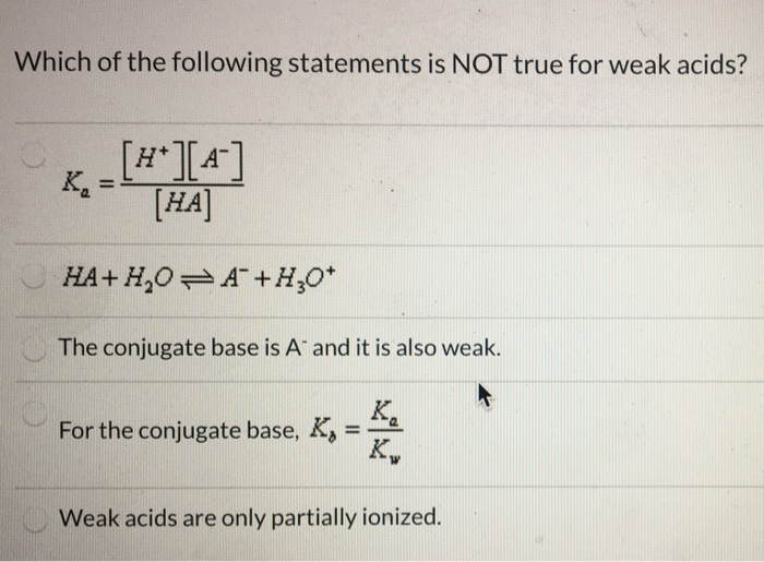 Solved Which of the following statements is NOT true for | Chegg.com