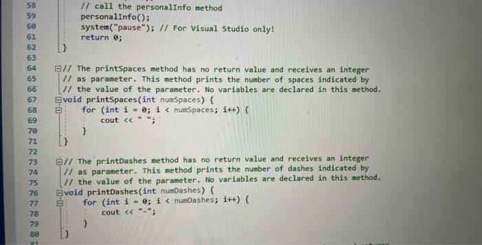 Solved Below is the progress of the program that prints a | Chegg.com