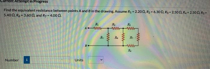 Solved Attempt in Progress Find the equivalent resistance | Chegg.com