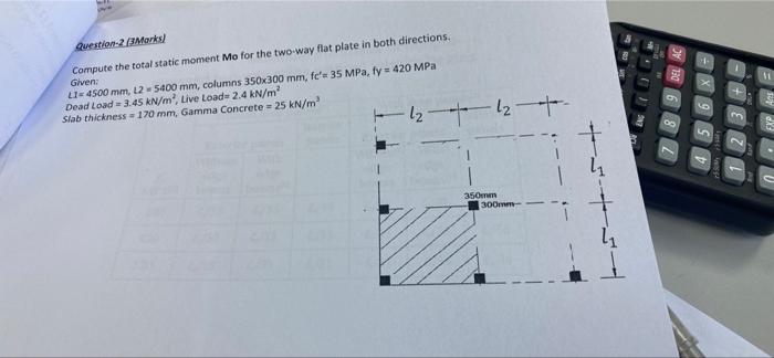Solved Question-2 (3Morks) Compute the total static moment | Chegg.com