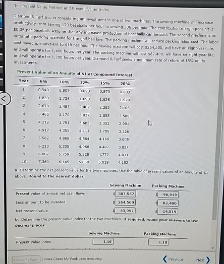 Solved Net Present Value Method and Present Value | Chegg.com