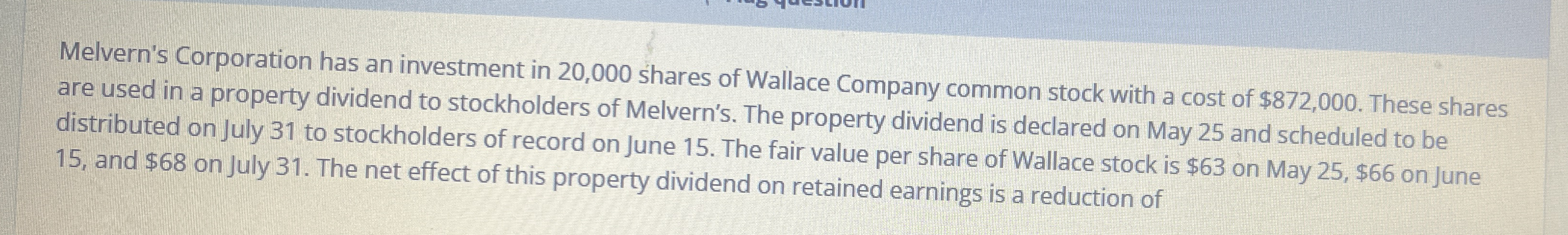 Solved Melvern's Corporation has an investment in 20,000 | Chegg.com