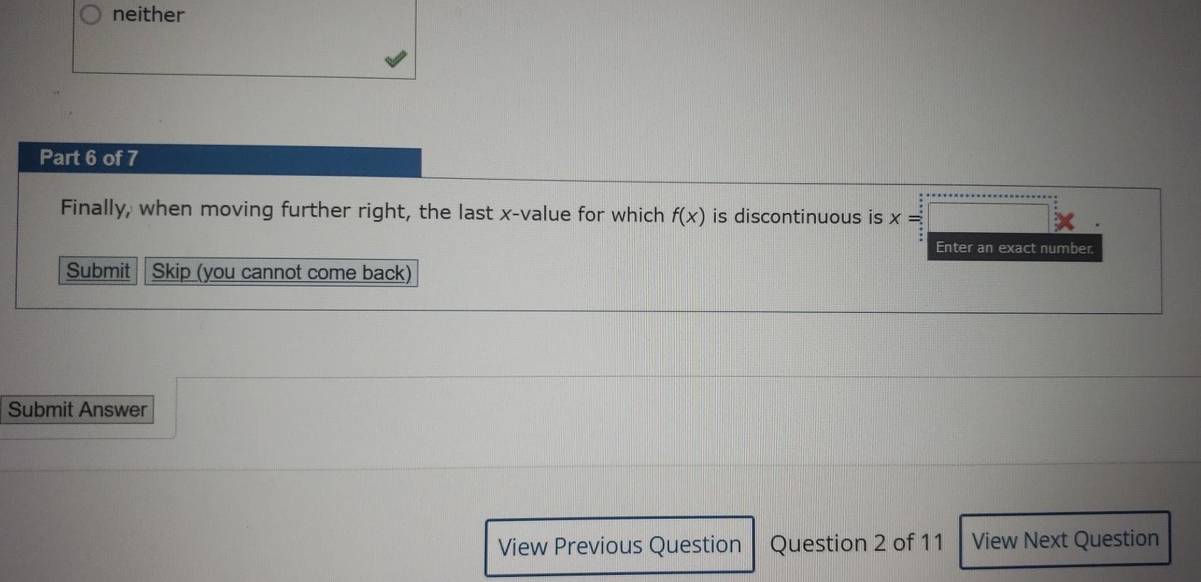 Solved able to come back to the skipped part. Hpleted | Chegg.com