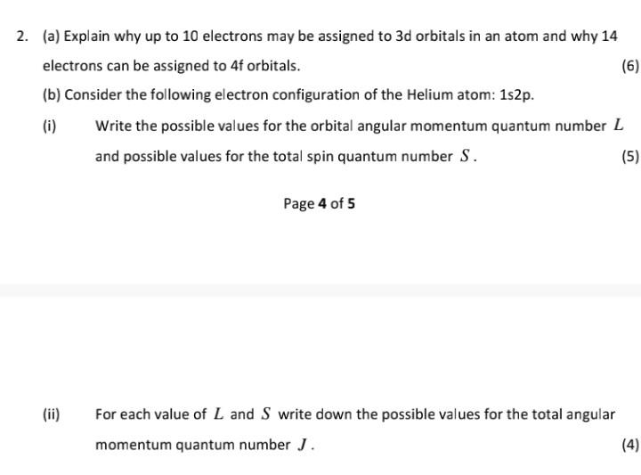 Solved 2. (a) Explain why up to 10 electrons may be assigned | Chegg.com