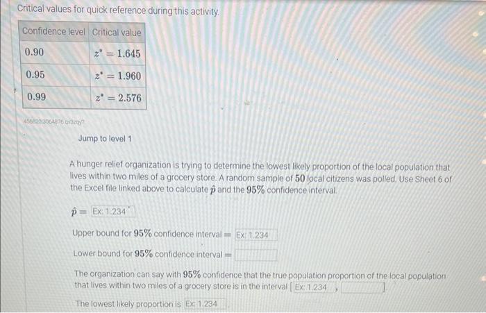 Solved Critical values for quick reference during this | Chegg.com