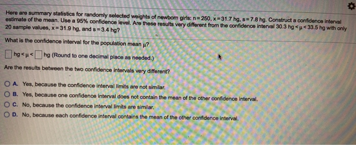 Solved Here are summary statistics for randomly selected | Chegg.com