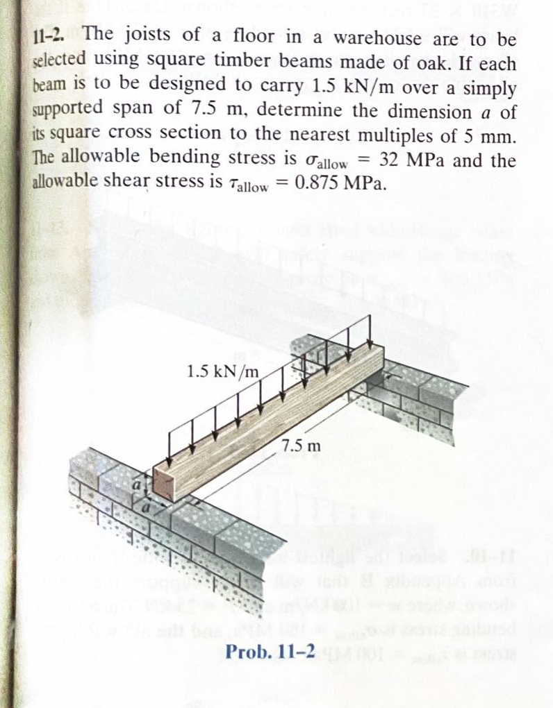 Solved 11-2. ﻿The joists of a floor in a warehouse are to be | Chegg.com