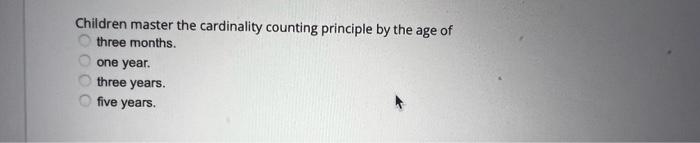 Solved Children master the cardinality counting principle by | Chegg.com