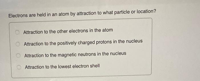 Solved Compare the three atom diagrams. Which one shows the | Chegg.com