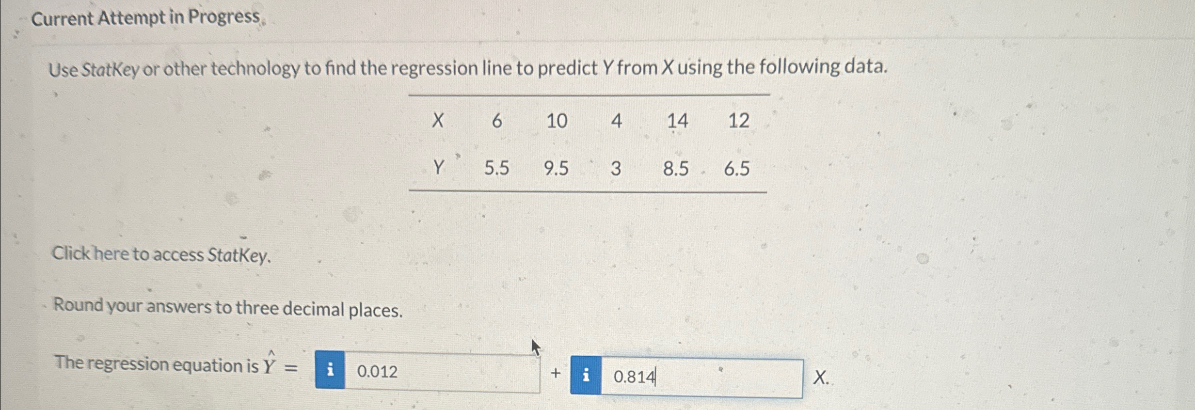 Solved Current Attempt in ProgressUse StatKey or other | Chegg.com