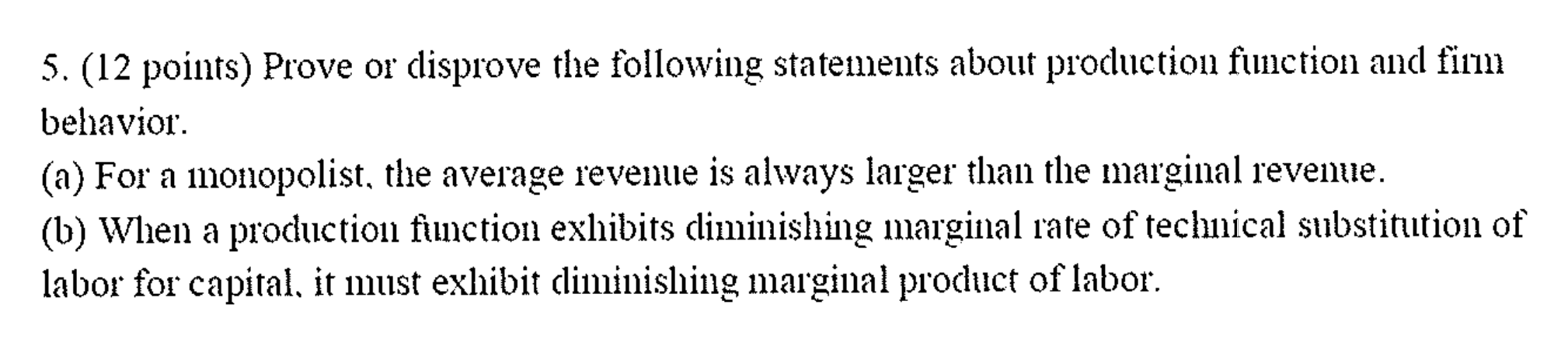 Solved (12 ﻿points) ﻿Prove or disprove the following | Chegg.com