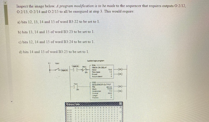 Solved Inspect the image below. A program modification is to | Chegg.com