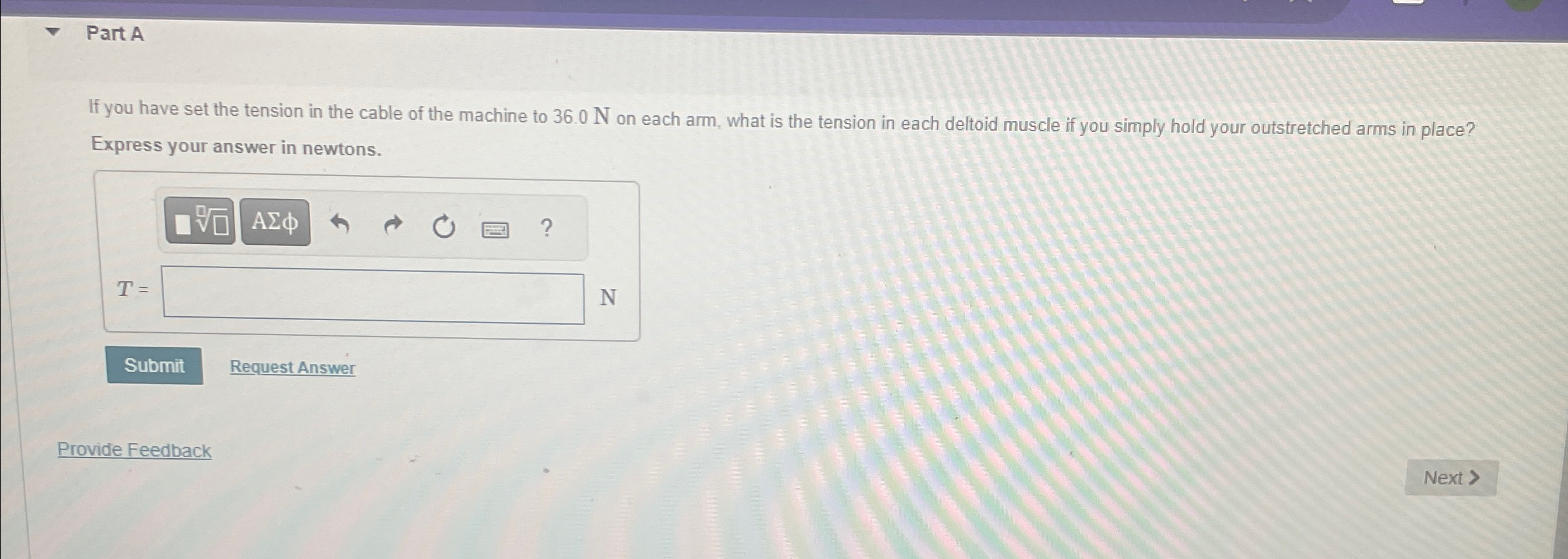 Solved Part AIf you have set the tension in the cable of the | Chegg.com