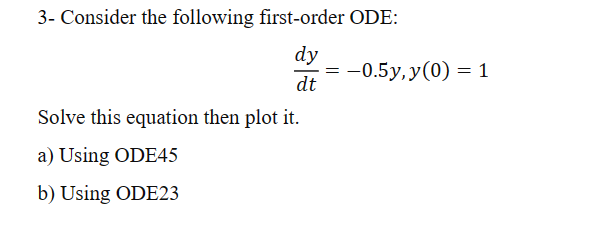 Solved Consider the following first-order ODE: | Chegg.com