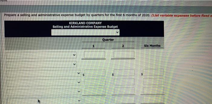 Solved Kirkland Company combines its operating expenses for | Chegg.com