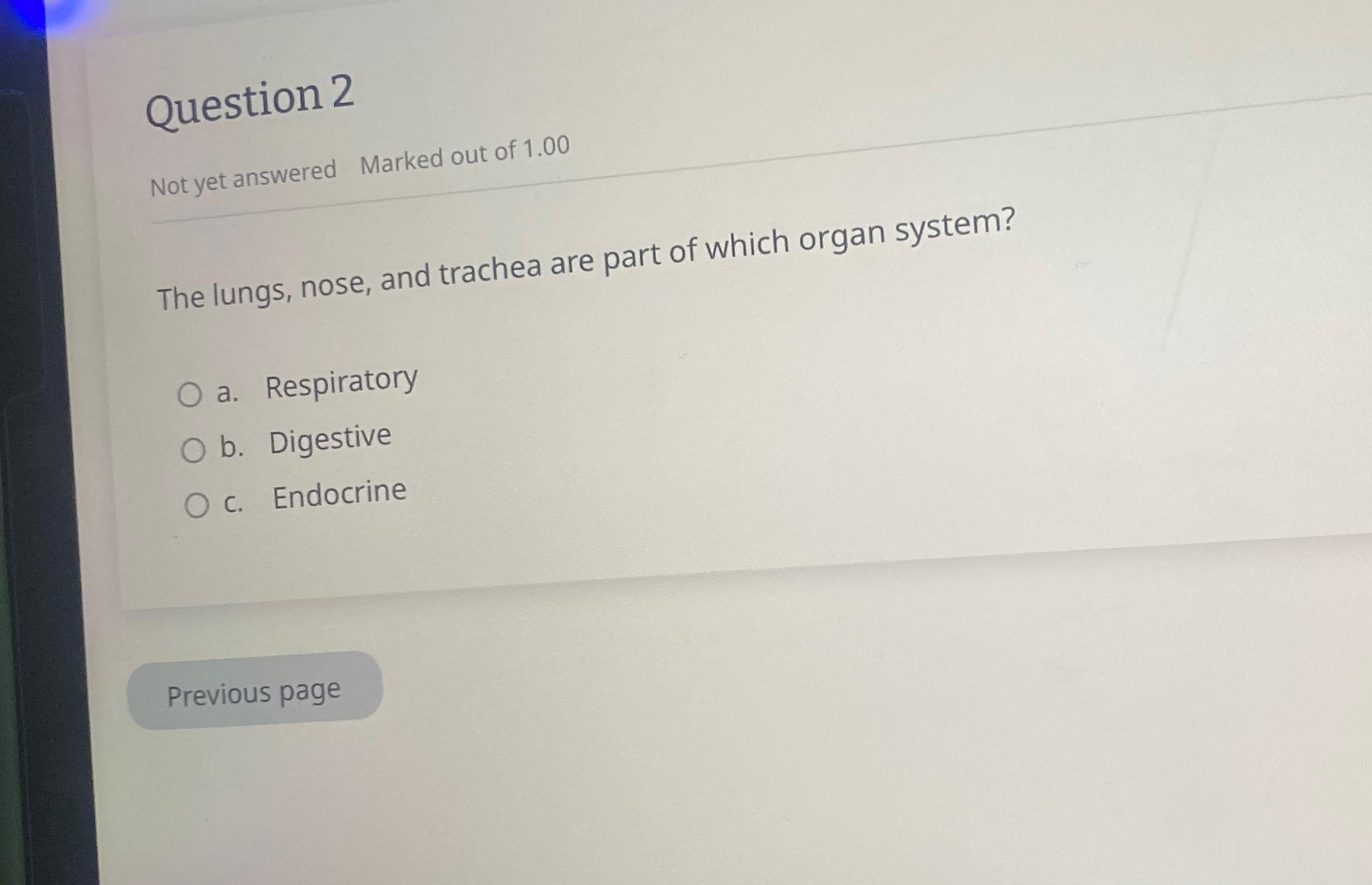 Solved Question 2Not yet answered Marked out of 1.00The | Chegg.com