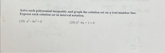 Solved Solve each polynomial inequality and graph the | Chegg.com