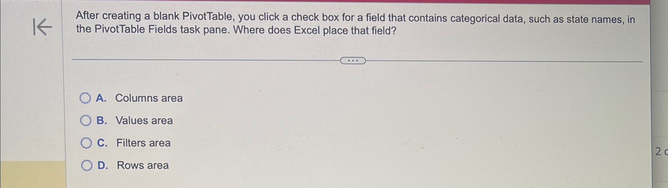 Solved After creating a blank PivotTable, you click a check | Chegg.com