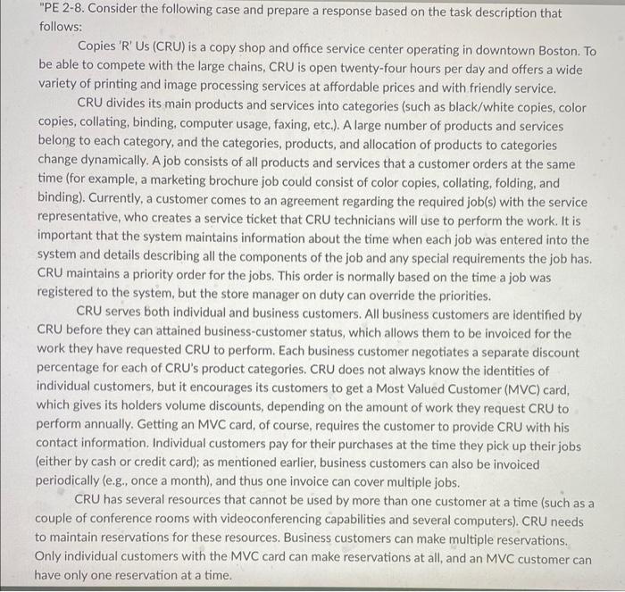 Solved "PE 2-8. Consider the following case and prepare a | Chegg.com