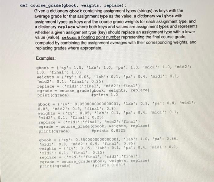 Solved Functions The signature of each function is provided | Chegg.com
