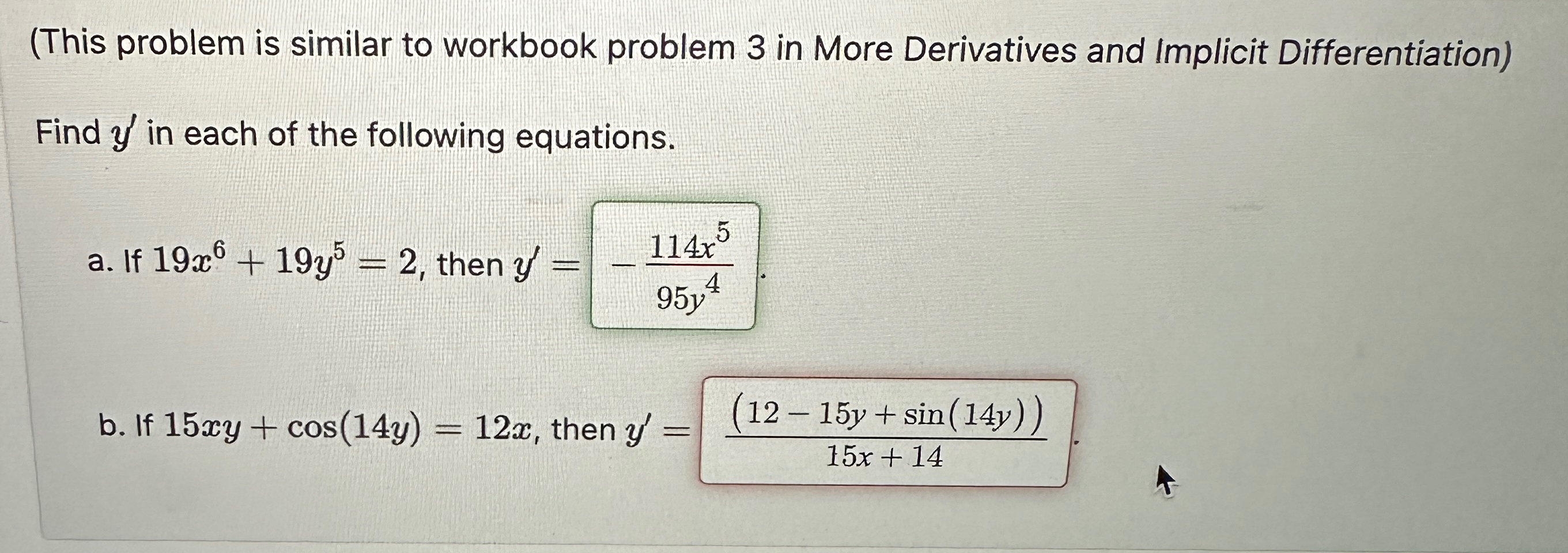 Solved need help with b)(This problem is similar to workbook | Chegg.com