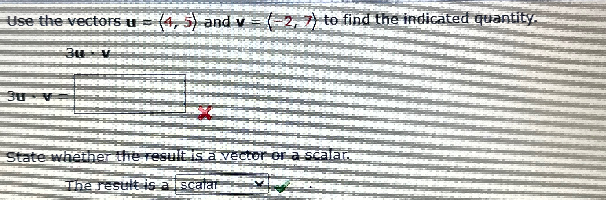 Solved Use the vectors u=(:4,5) ﻿and v=(:-2,7:) ﻿to find the | Chegg.com
