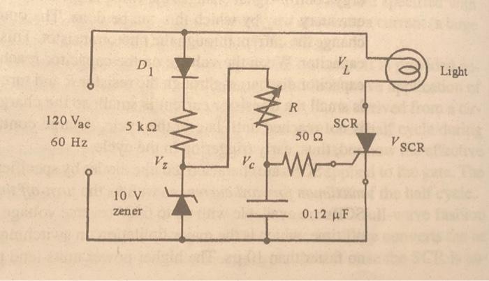 Solved An SCR with a 5V gate trigger level is used with a | Chegg.com