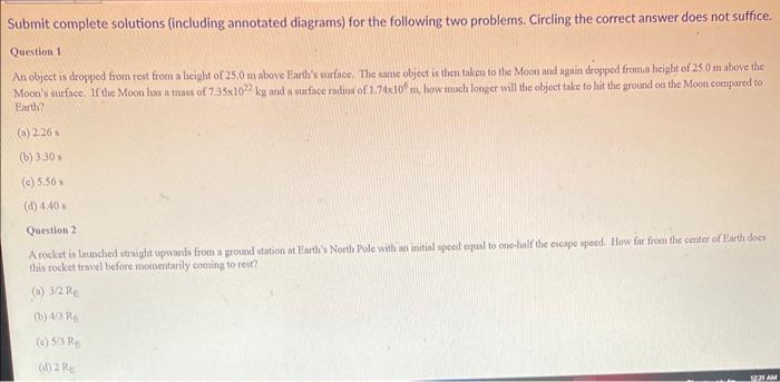 Solved Submit complete solutions (including annotated | Chegg.com