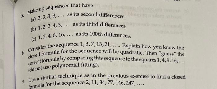 Solved Make up sequences that have (a) 3,3,3,3,… as its | Chegg.com