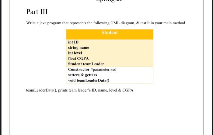 Solved Write a java program that represents the following | Chegg.com