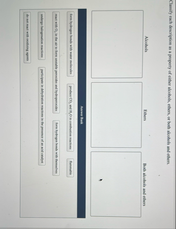 Solved Classify each description as a property of either | Chegg.com