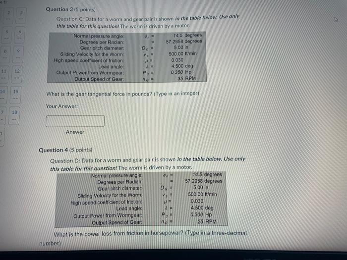 Question 3 ( 5 points) Question C. Data for a worm | Chegg.com Question 3 ( 5 points) Question C. Data for a worm | Chegg.com