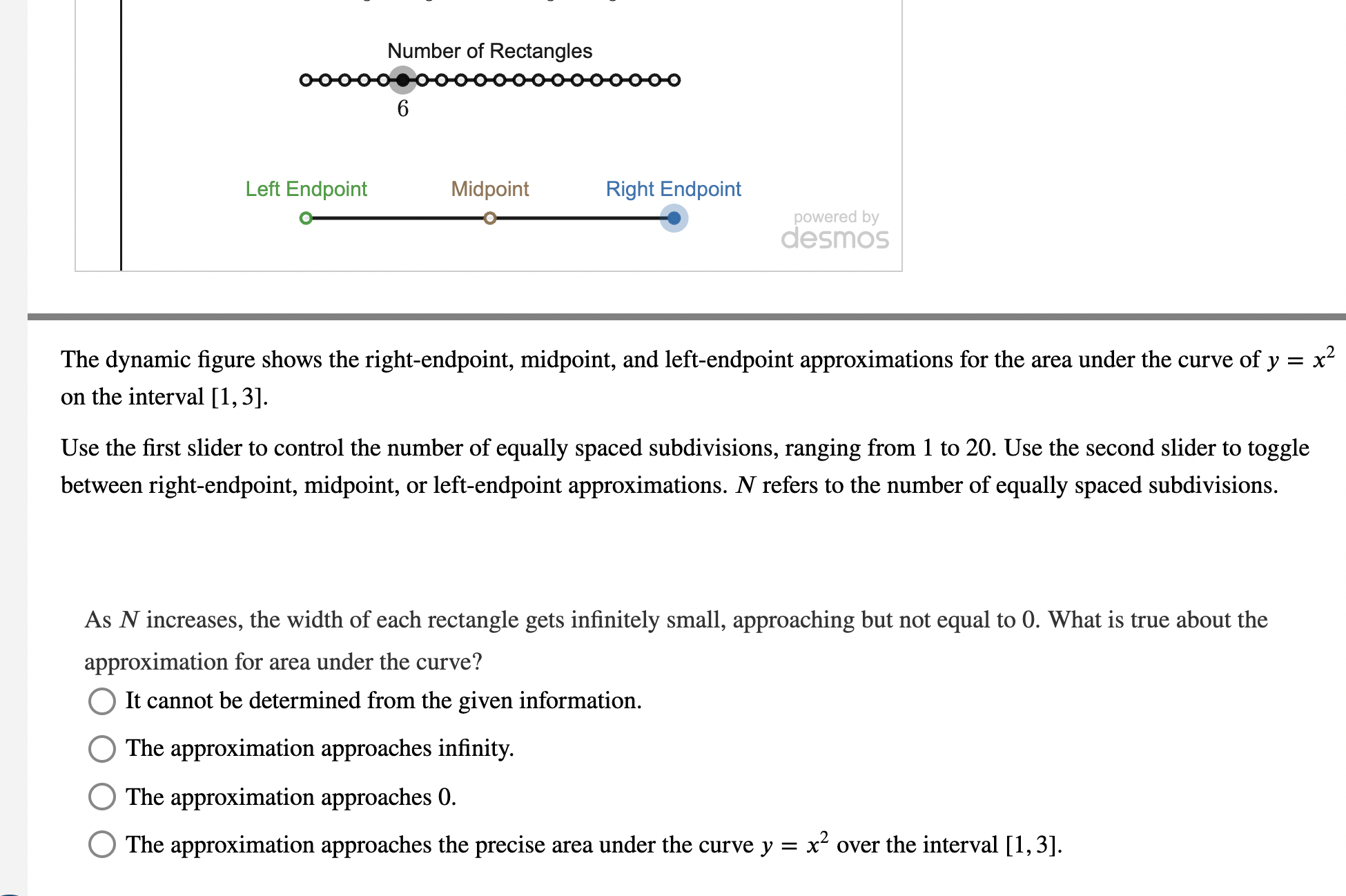 Solved The dynamic figure shows the right-endpoint, | Chegg.com