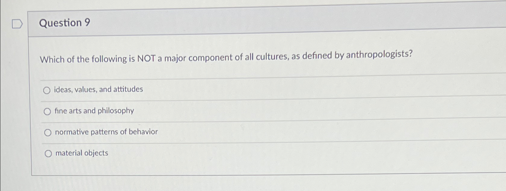 Solved Question 9Which of the following is NOT a major | Chegg.com